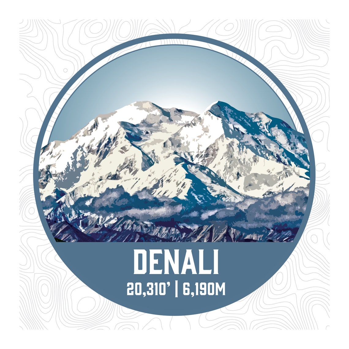 Denali Poster Denali Print Denali National Park Seven | Etsy