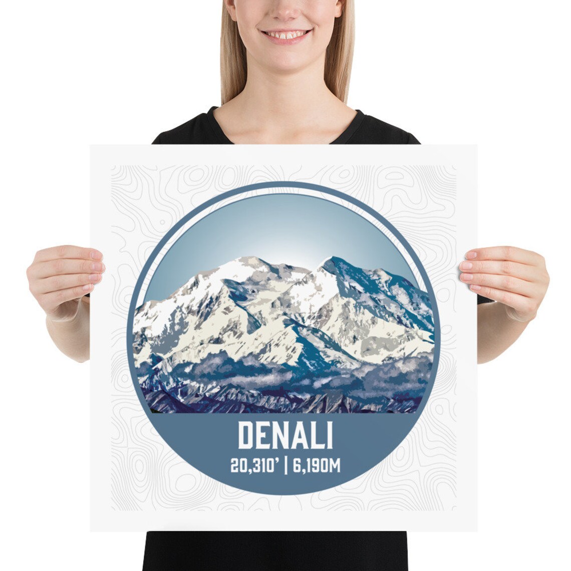 Denali Poster, Denali Print, Denali National Park, Seven Summits, 7 ...