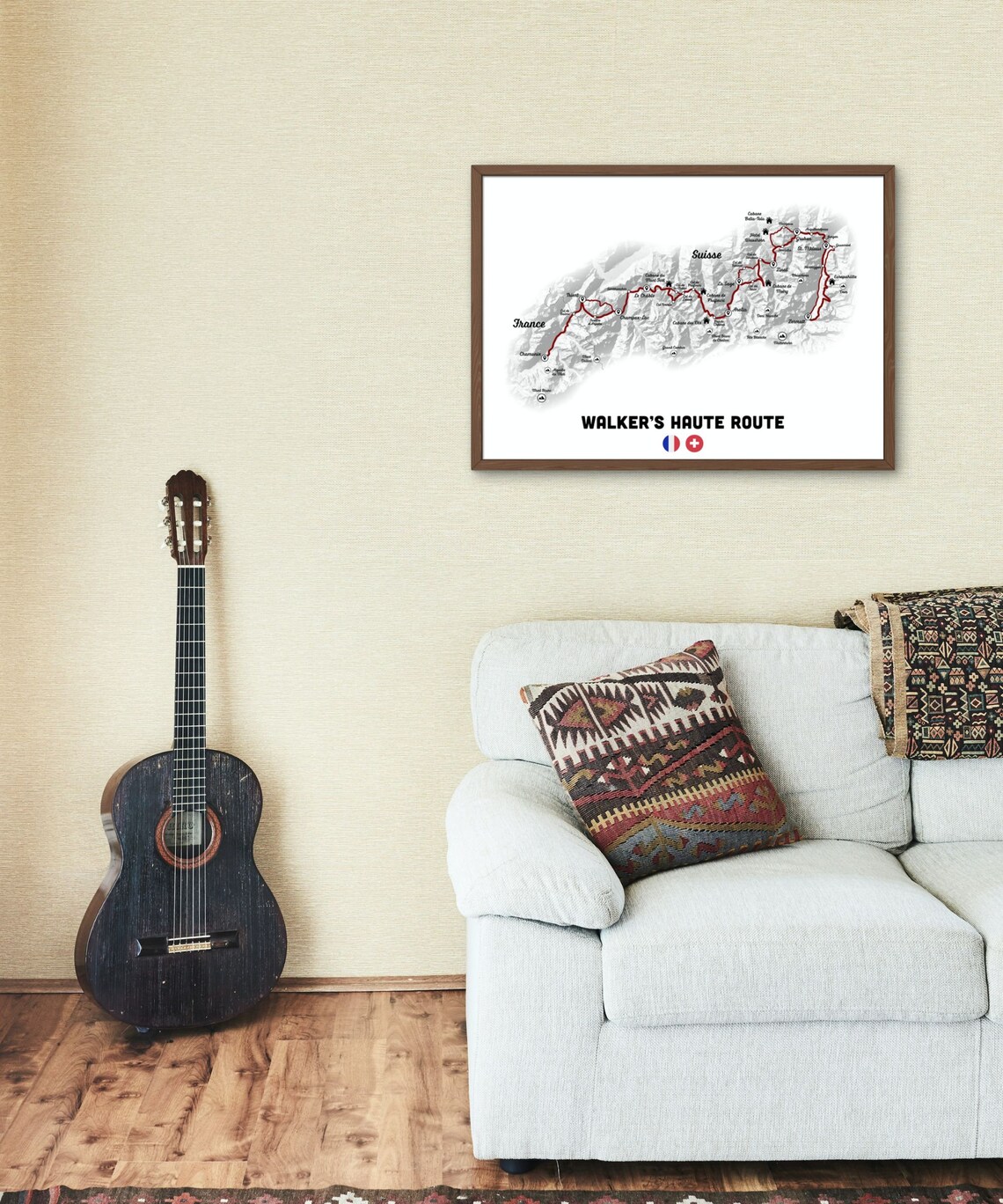 Walker's Haute Route Trail Map, Haute Route Map, Haute Route Hiking Map ...