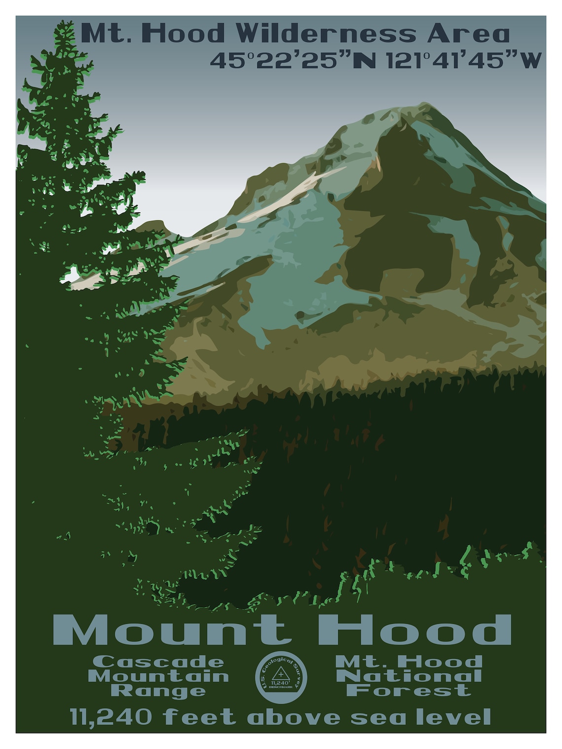 Mt Hood Mt Hood Poster Mt Hood Print Mount Hood Mount Hood - Etsy