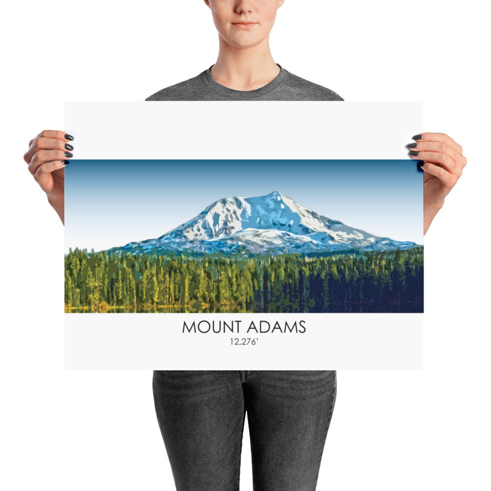 Mt Adams Mt Adams Poster Mt Adams Print Mount Adams Mount | Etsy