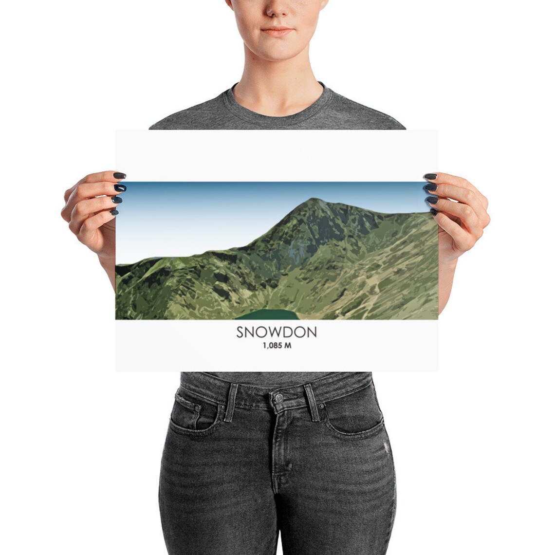 Snowdon, Snowdon Poster, Snowdon Print, Snowdon Mountain, Snowdonia ...