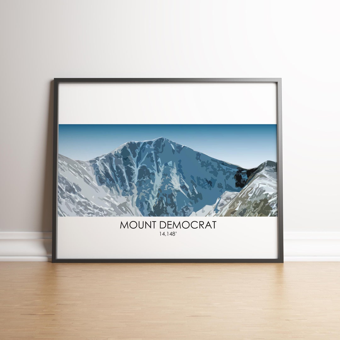 Mount Democrat Poster, Mount Democrat Print, Mt Democrat Poster, Mt ...