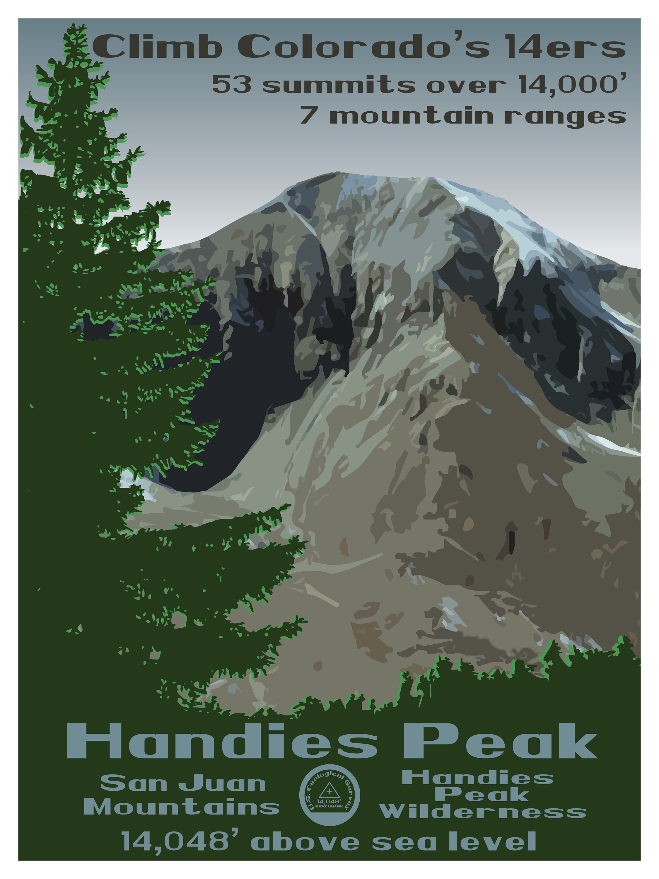 Handies Peak Handies Peak Poster Handies Peak Print - Etsy