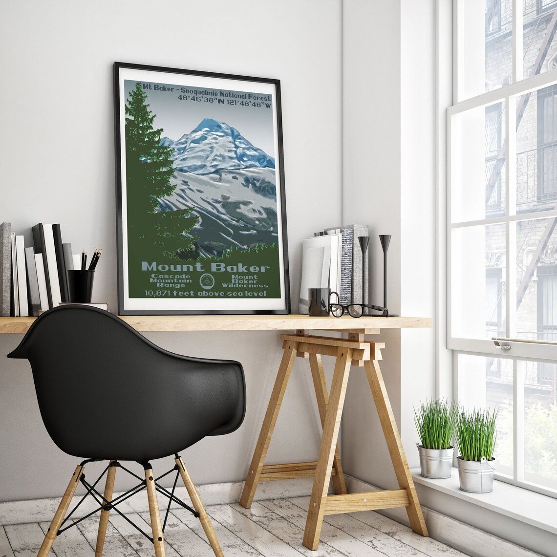 Mt Baker Mt Baker Poster Mt Baker Print Mount Baker Poster - Etsy