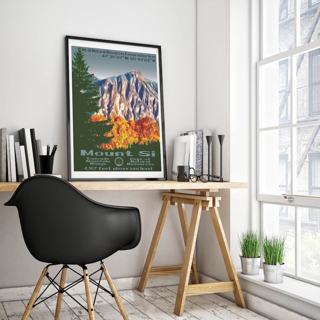 Mount Si Poster, Mount Si Print, Mount Si, Mt Si, Mt Si Poster, Mt Si ...