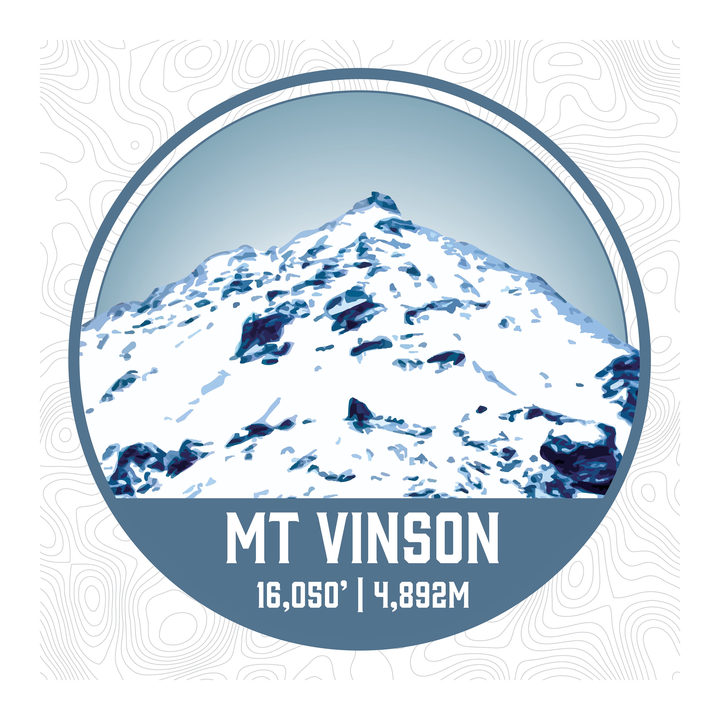 Mt Vinson Poster, Mt Vinson Print, Mount Vinson, Vinson Massif, Seven ...