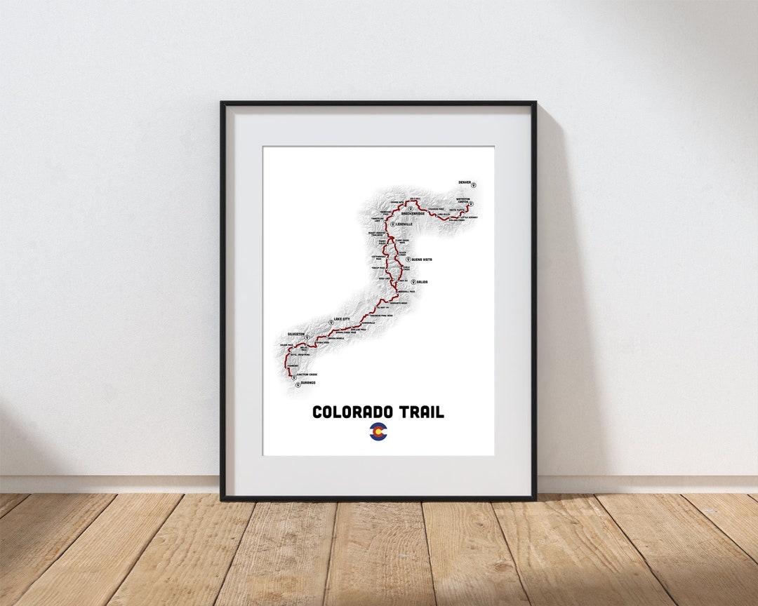 Colorado Trail Map Poster, Colorado Trail Map Print - Etsy