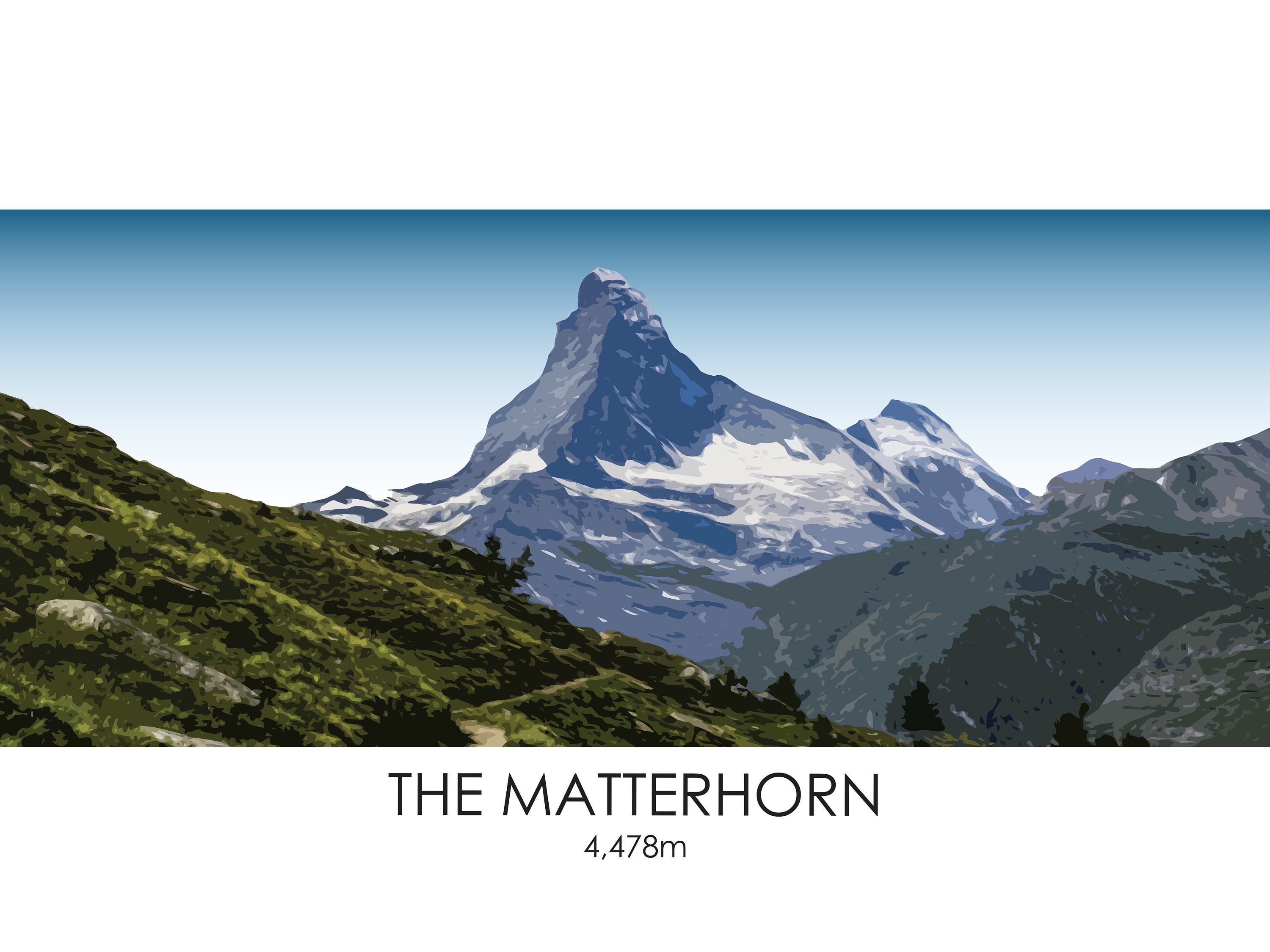 Matterhorn Poster Matterhorn Print Matterhorn Zermatt | Etsy