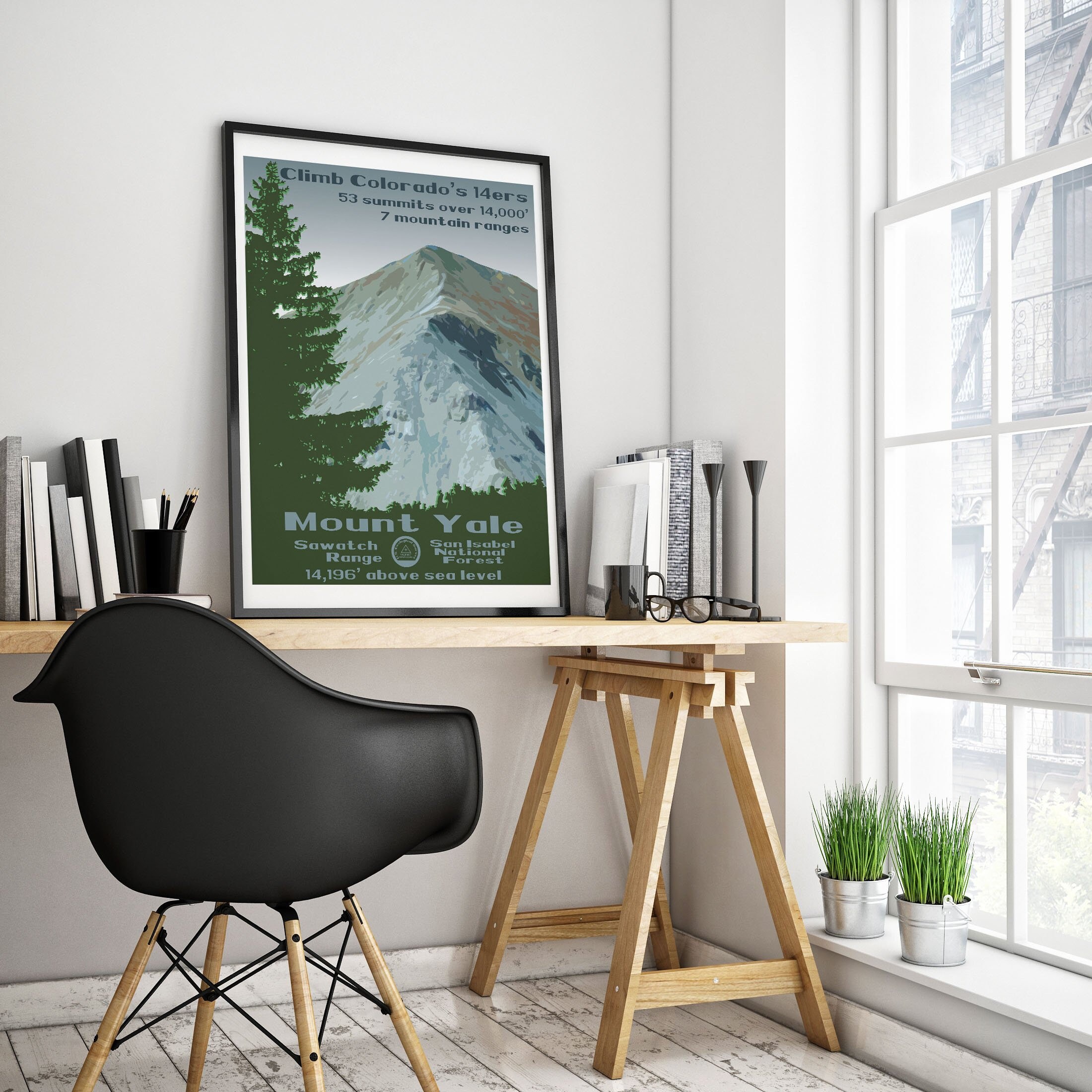 Mt Yale Mt Yale Poster Mt Yale Print Mount Yale Colorado - Etsy