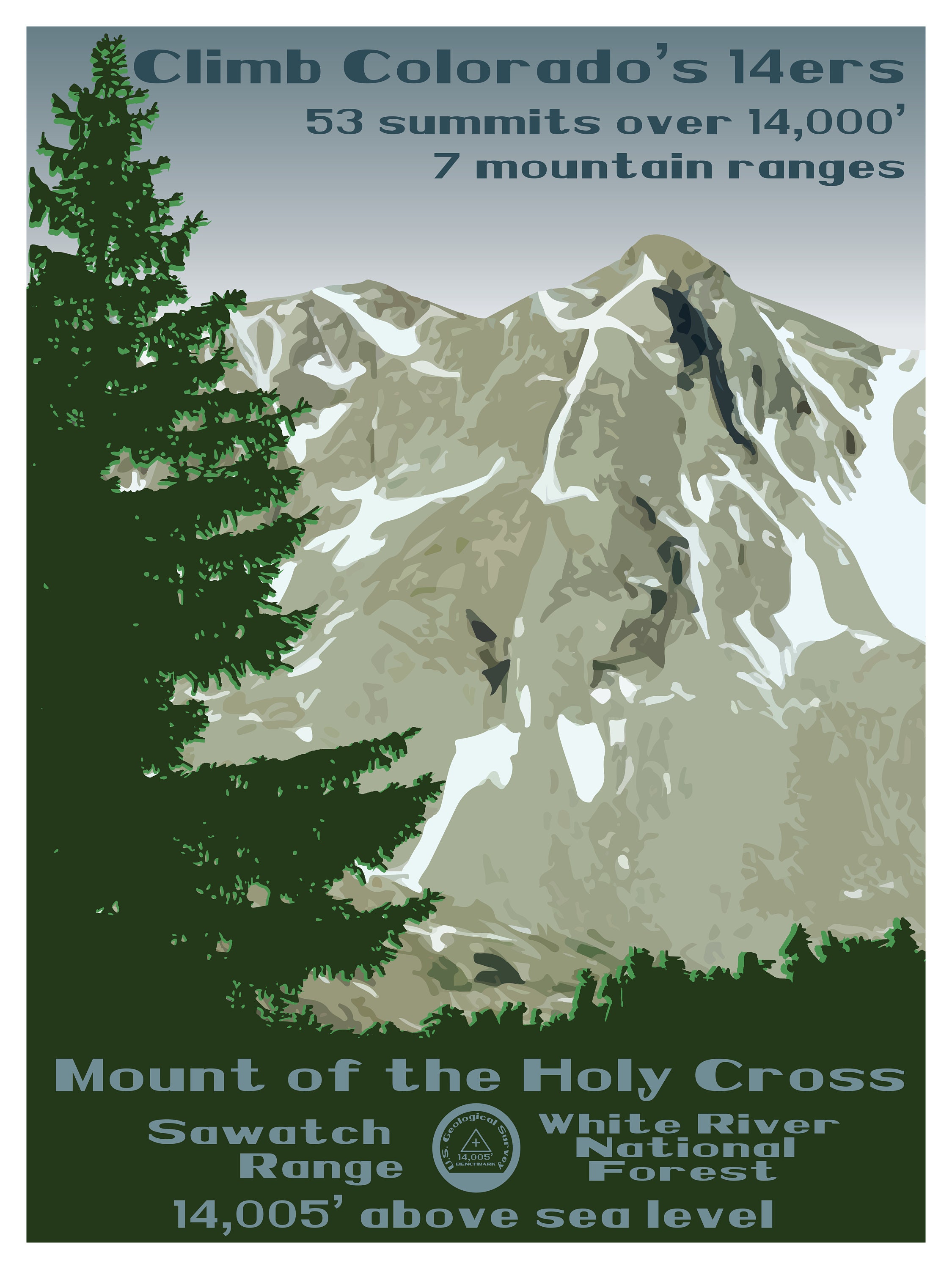 Mt of the Holy Cross Mount of the Holy Cross Mt. of the Holy - Etsy