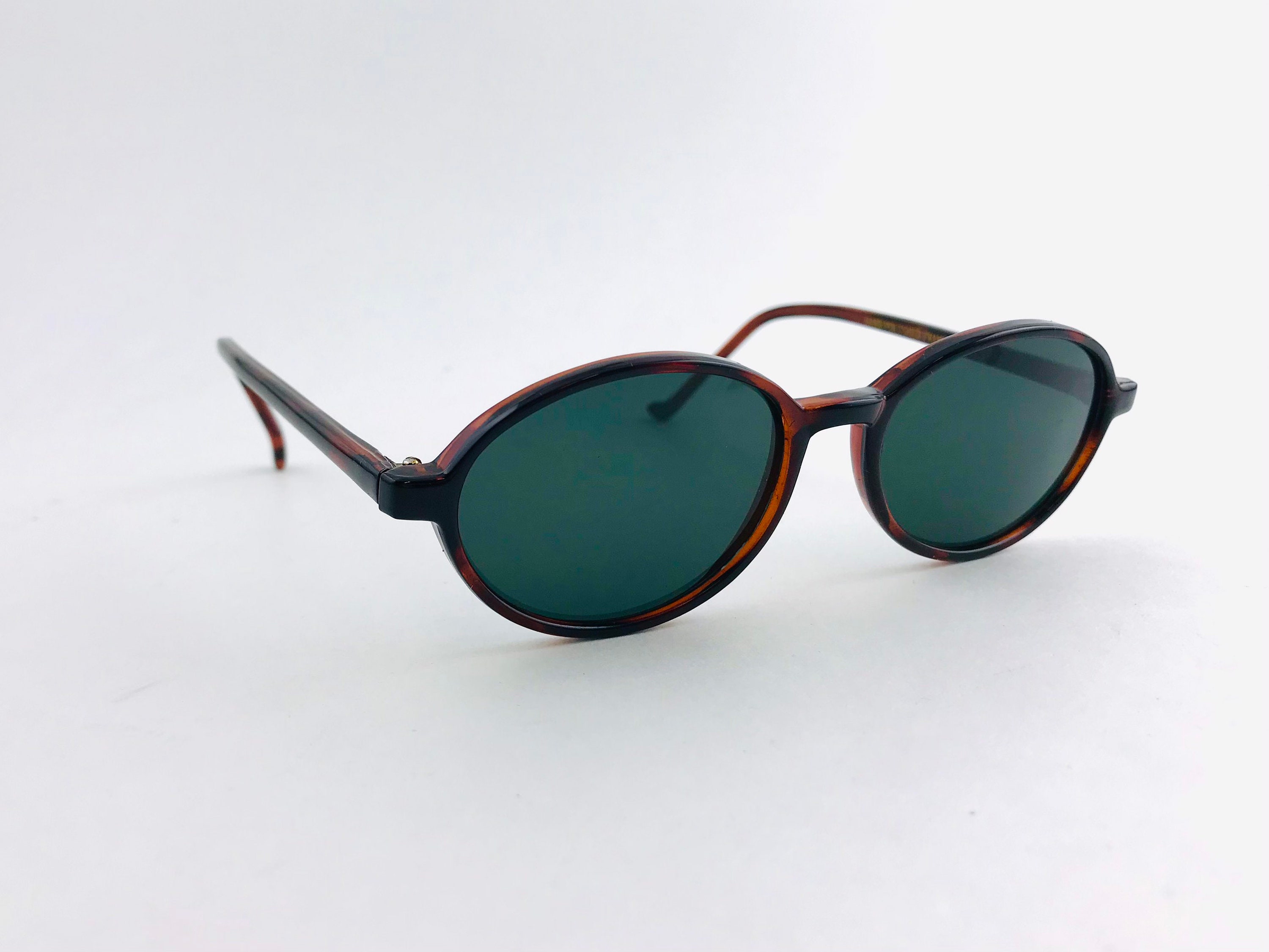 Vintage 90s Mini Red Tortoise Shell Oval Sunglasses Authentic - Etsy