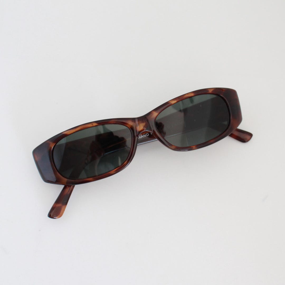Vintage 90s Tortoise Rectangle Sunglasses - Etsy