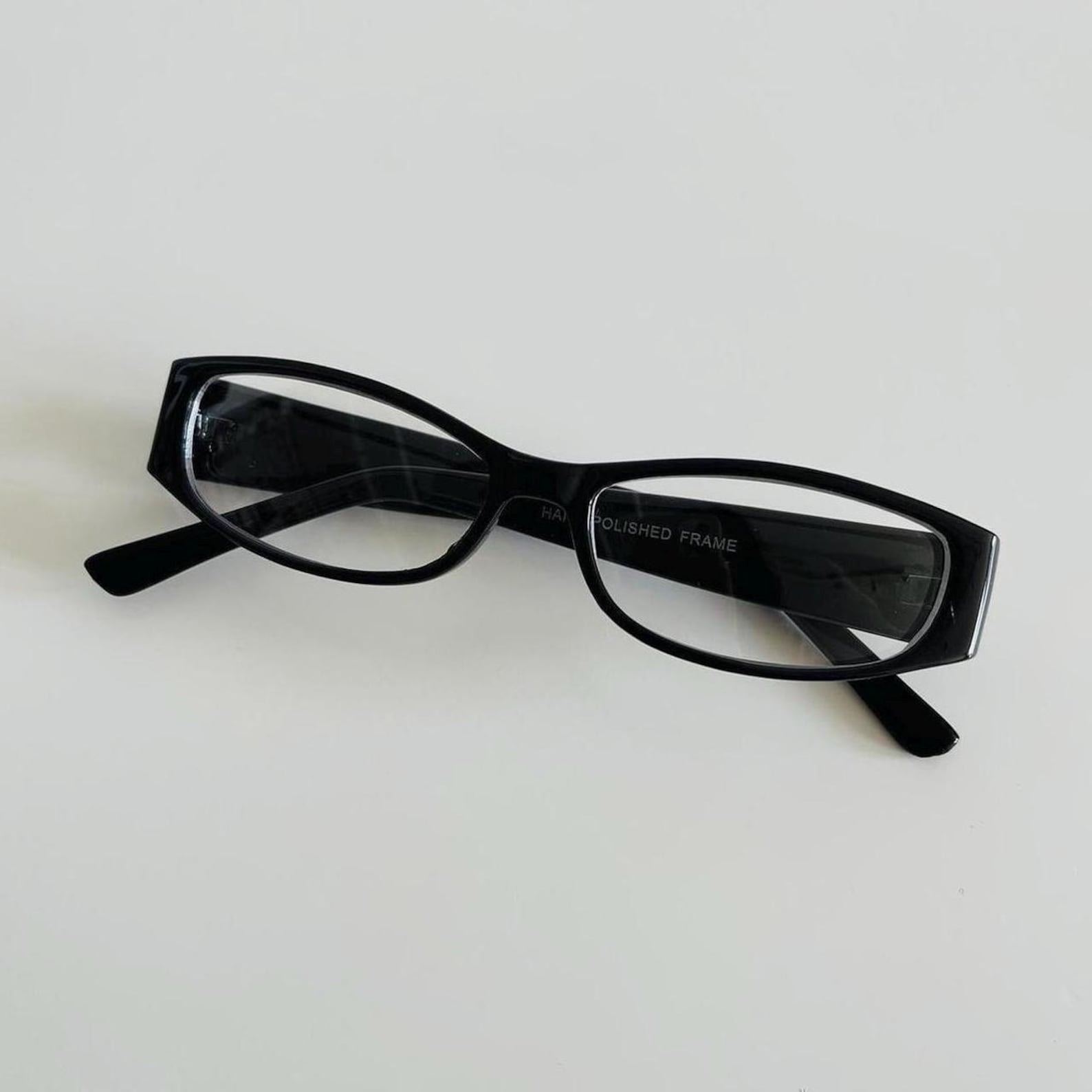 Vintage 90s Black Rectangle Clear Lens Glasses - Etsy