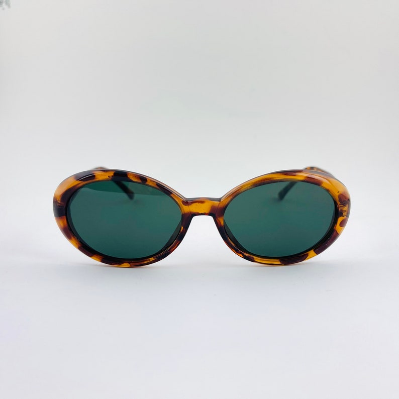 Vintage 90s Minimal Tortoise Shell Oval Sunglasses | Etsy