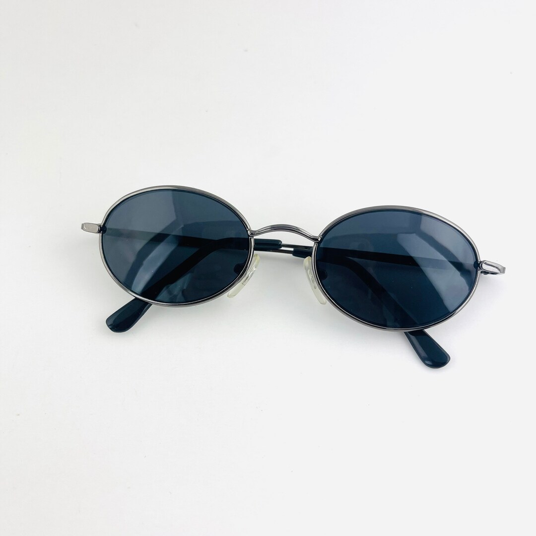Authentic Vintage Mini Silver Metal Frame Oval Sunglasses - Etsy