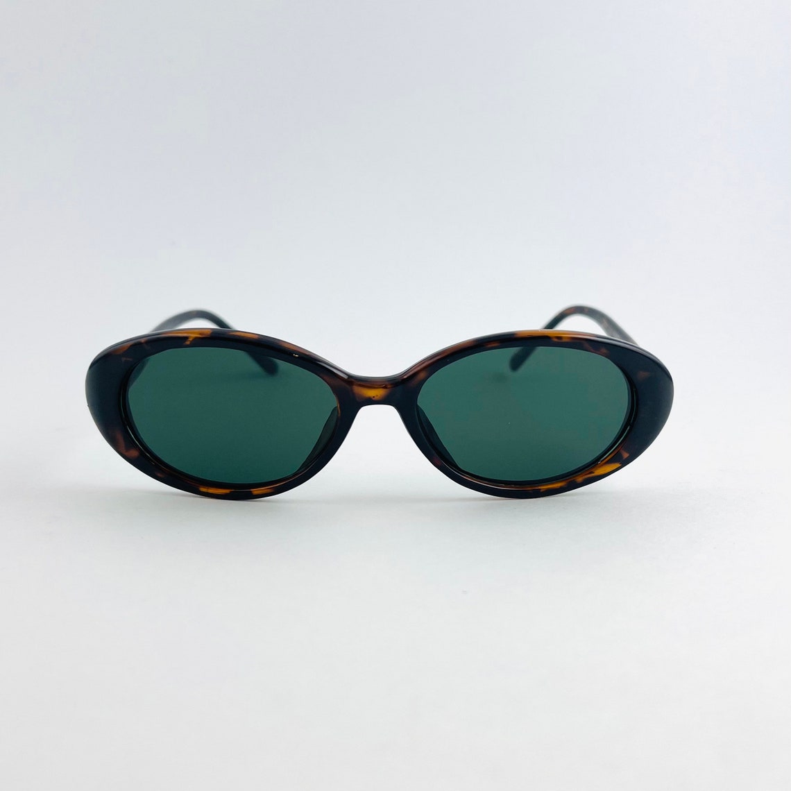 Authentic Vintage 90s Slim Tortoise Oval Shell Sunglasses - Etsy