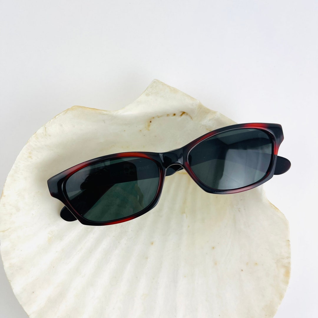 Authentic Vintage 90s Red Tortoise Shell Cat Eye Sunglasses - Etsy