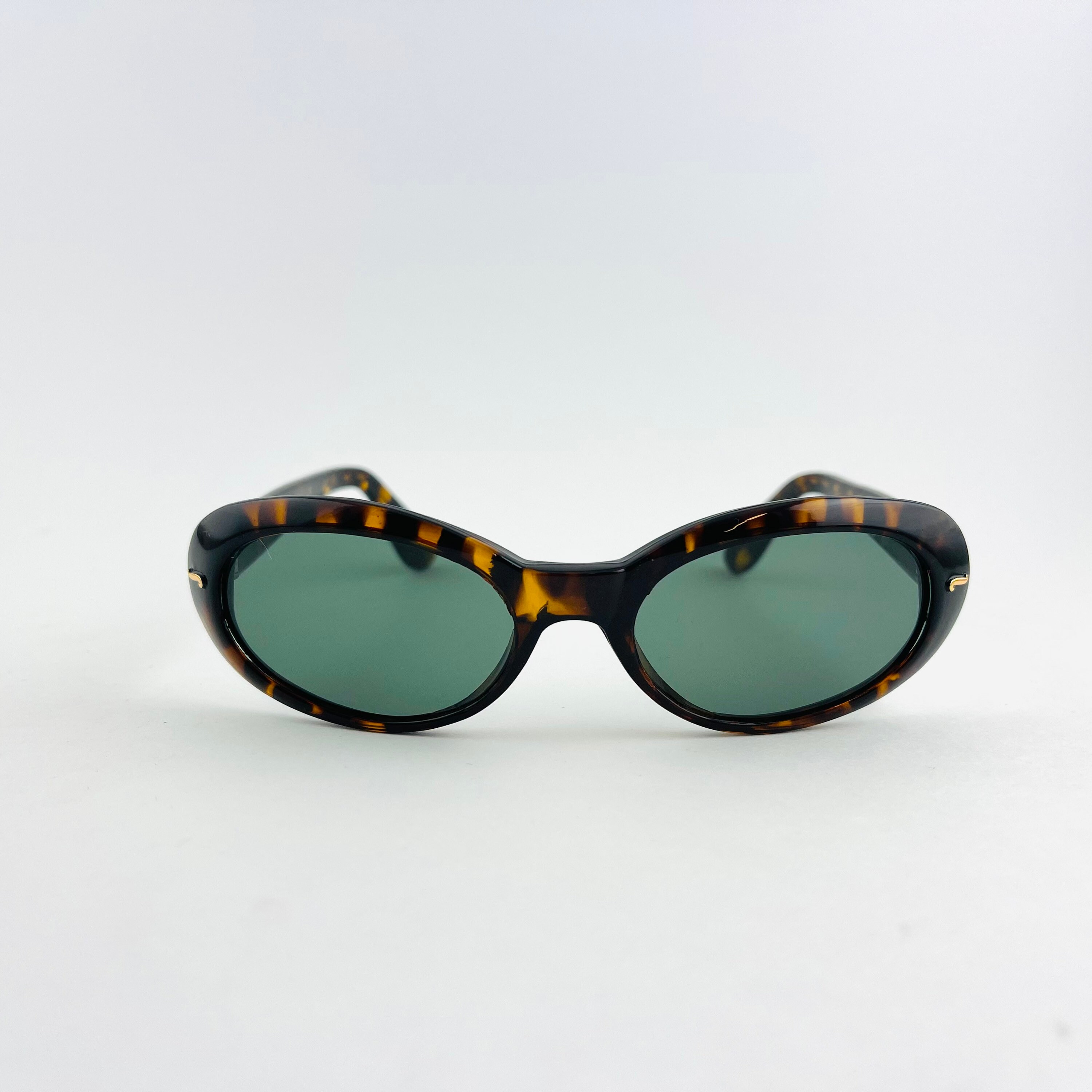 True Vintage 90s Circular Tortoise Oval Sunglasses With Gold - Etsy