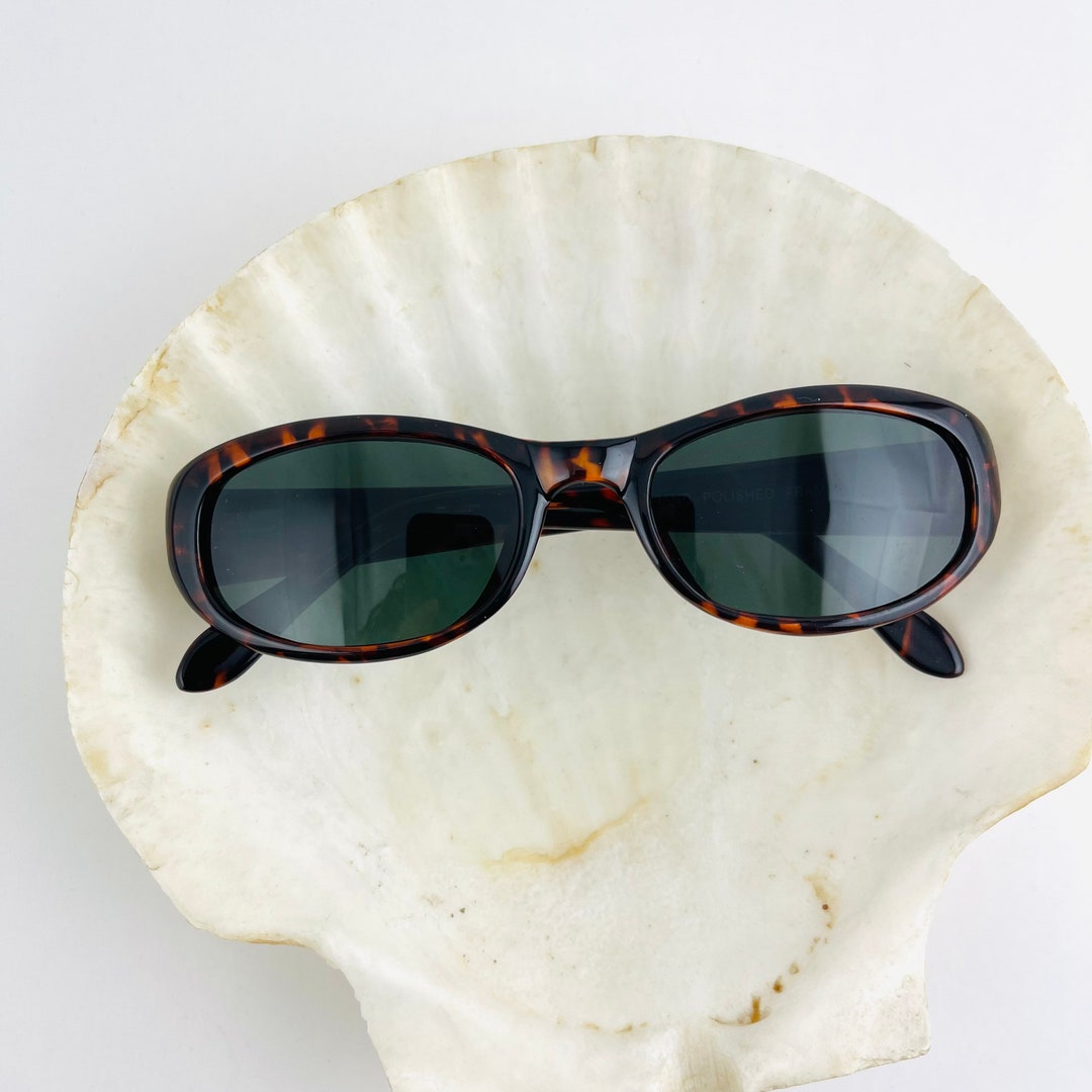 Authenticvintage 90s Tortoise Shell Rectangle Sunglasses - Etsy