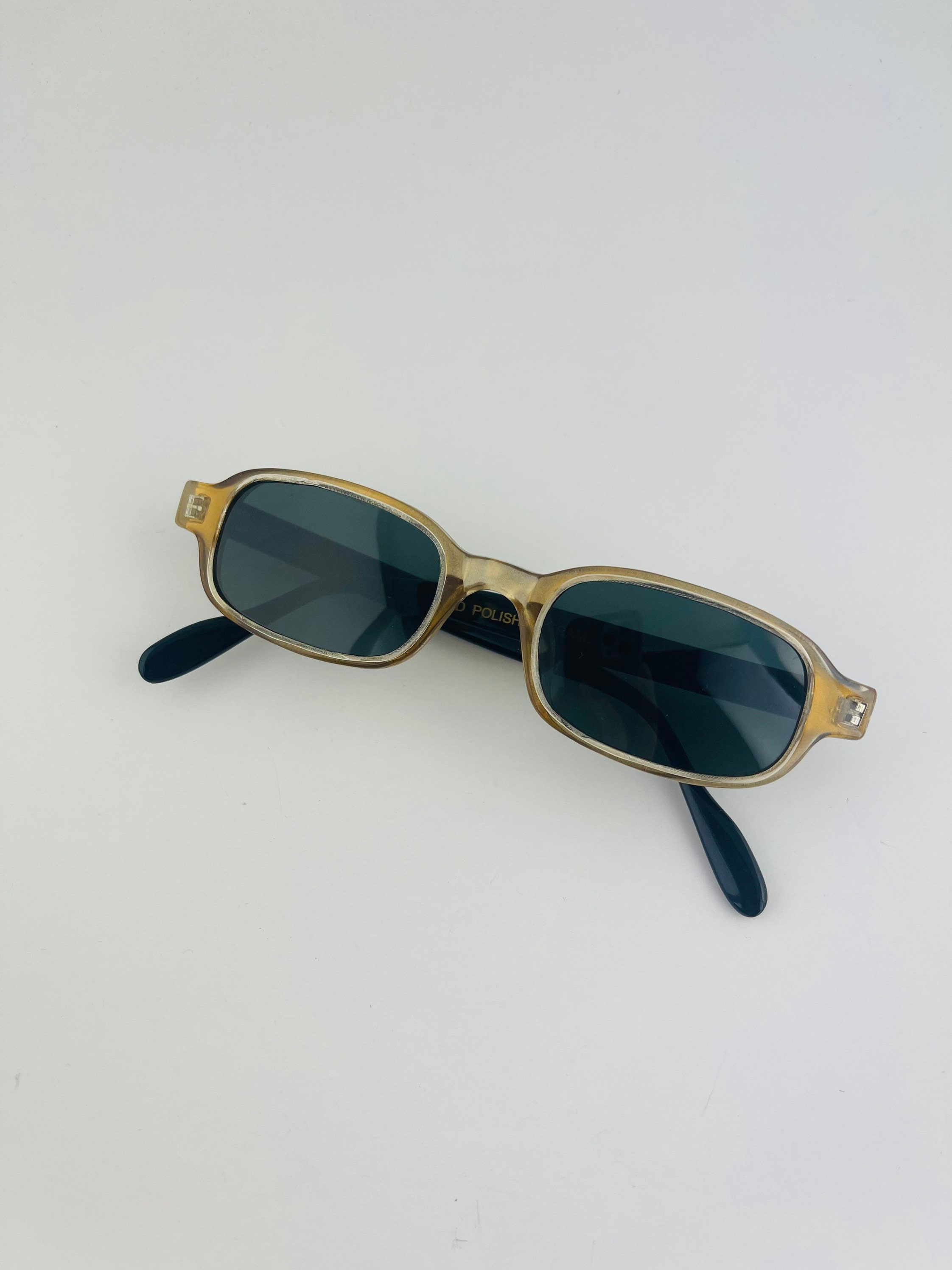 Authentic Vintage 90s Slim Rectangle Sunglasses - Etsy
