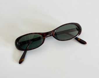 Authentic Vintage 90s Slim Tortoise Rectangle Sunglasses - Etsy