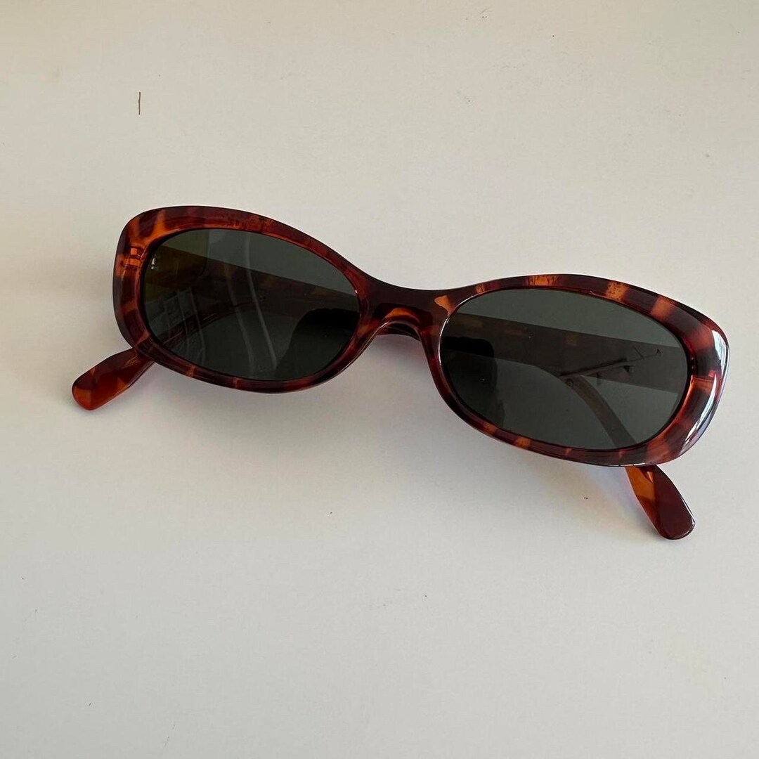 Authentic Vintage 90s Mini Tortoise Shell Square Oval Sunglasses - Etsy