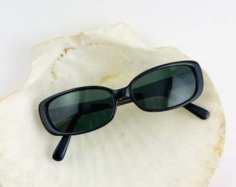Authentic Vintage 90s Slim Rectangle Sunglasses - Etsy