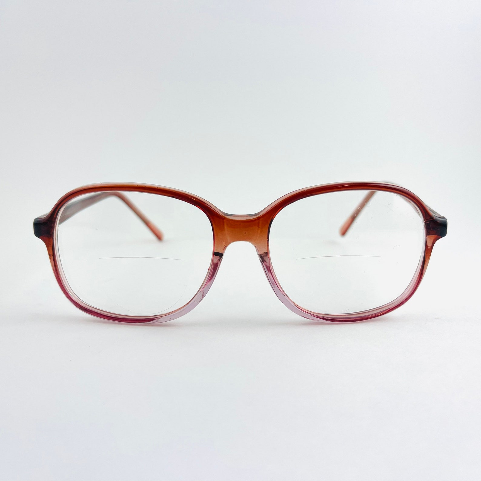 True Vintage 80s 90s Grandma Transparent Red Reading Glasses | Etsy