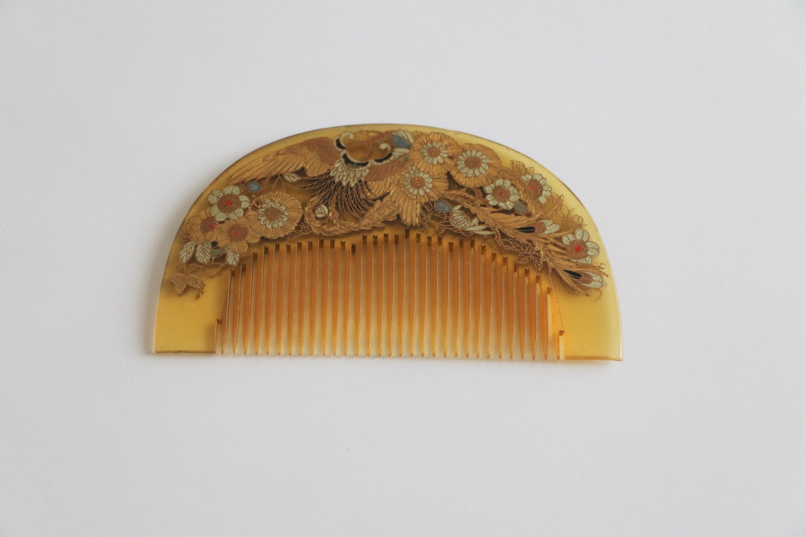 Terrific Vintage Japanese Comb Set of 2 Bekko Comb and Pin | Etsy