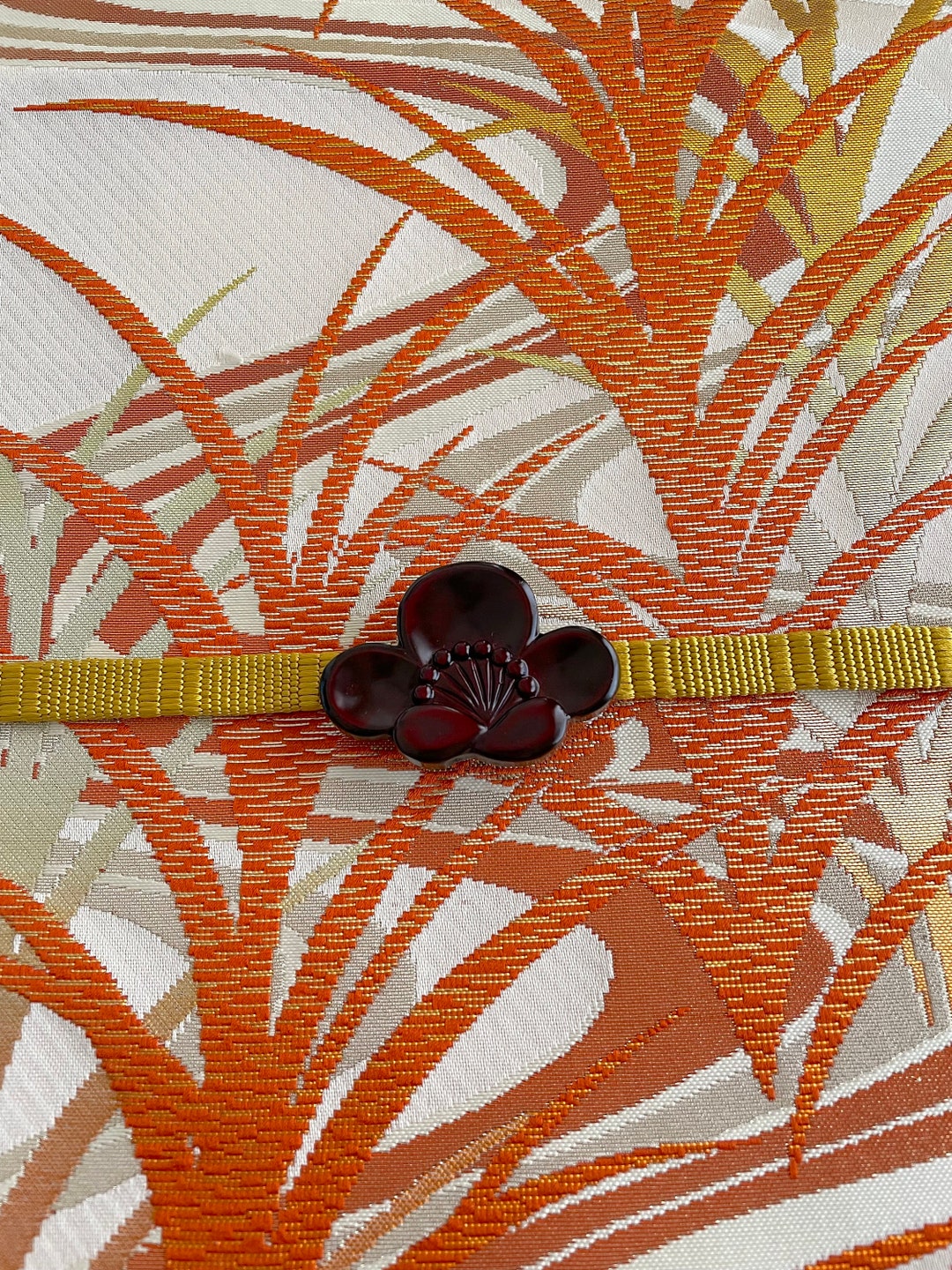 OBD06 Kamakura Bori Obidome // Obijime Accessory, Wooden Plum Obidome ...