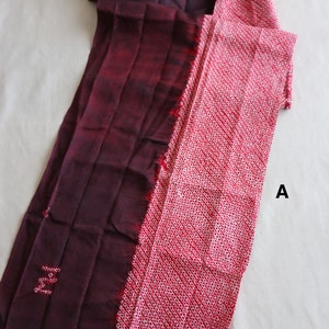 21-135 Japanese Kimono Shibori Fabric /// Red Flower Pattern Silk ...