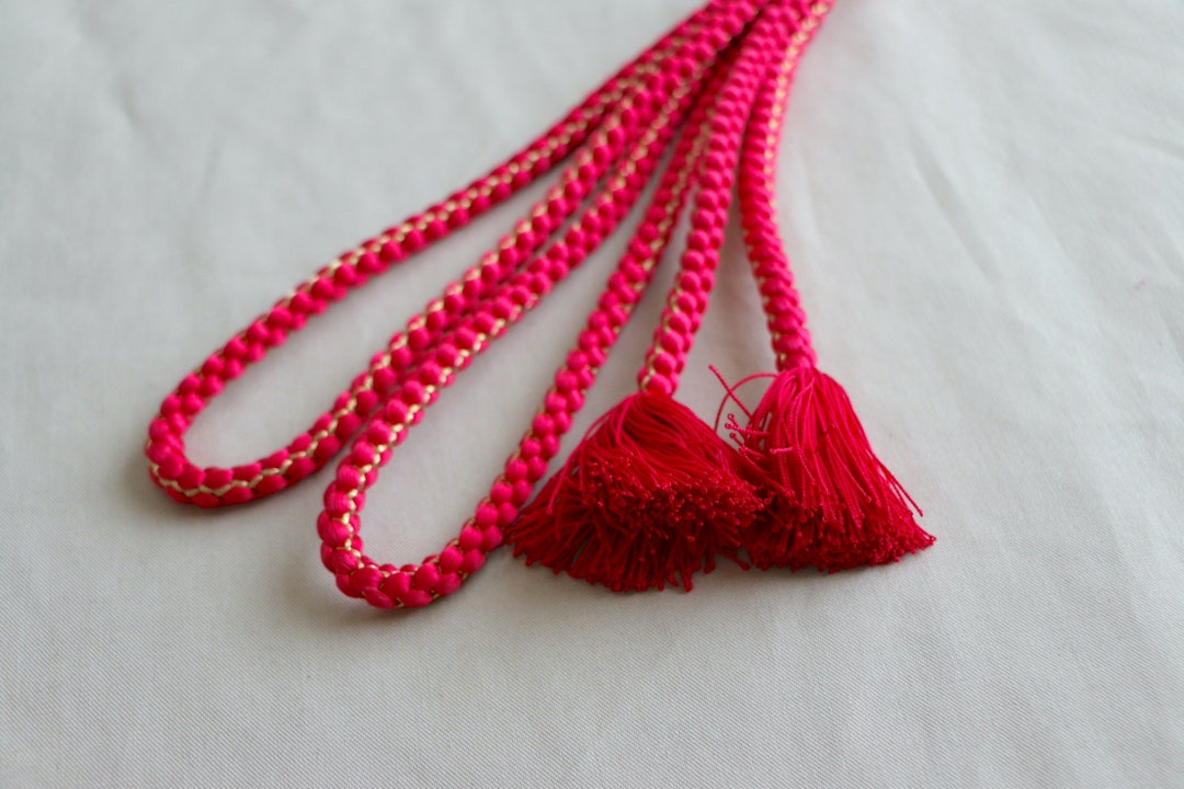21-26 Obijime, Silk Belt, Silk Kimono Belt, Silk Obijime, Pink Obijime ...