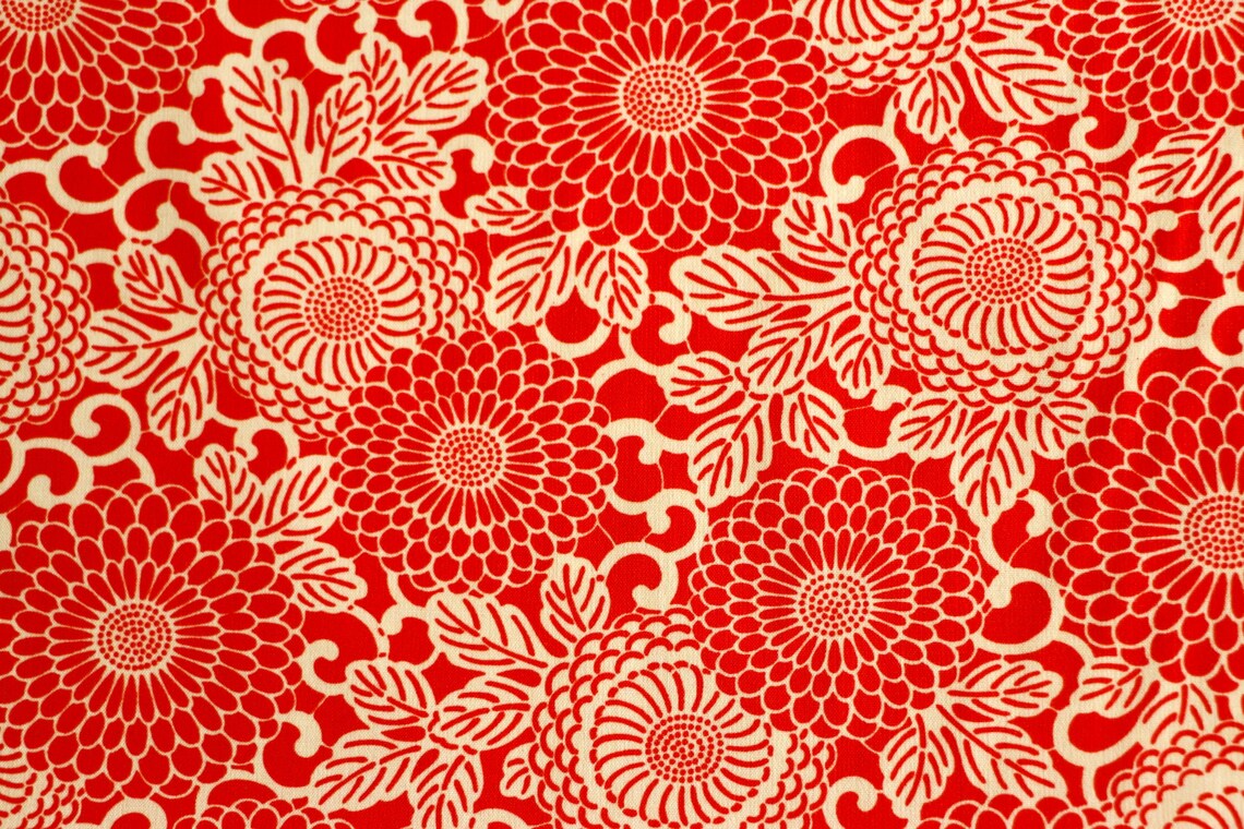 FA-03 Vintage Wool Kimono Fabric /// Japanese Kimono Orange - Etsy