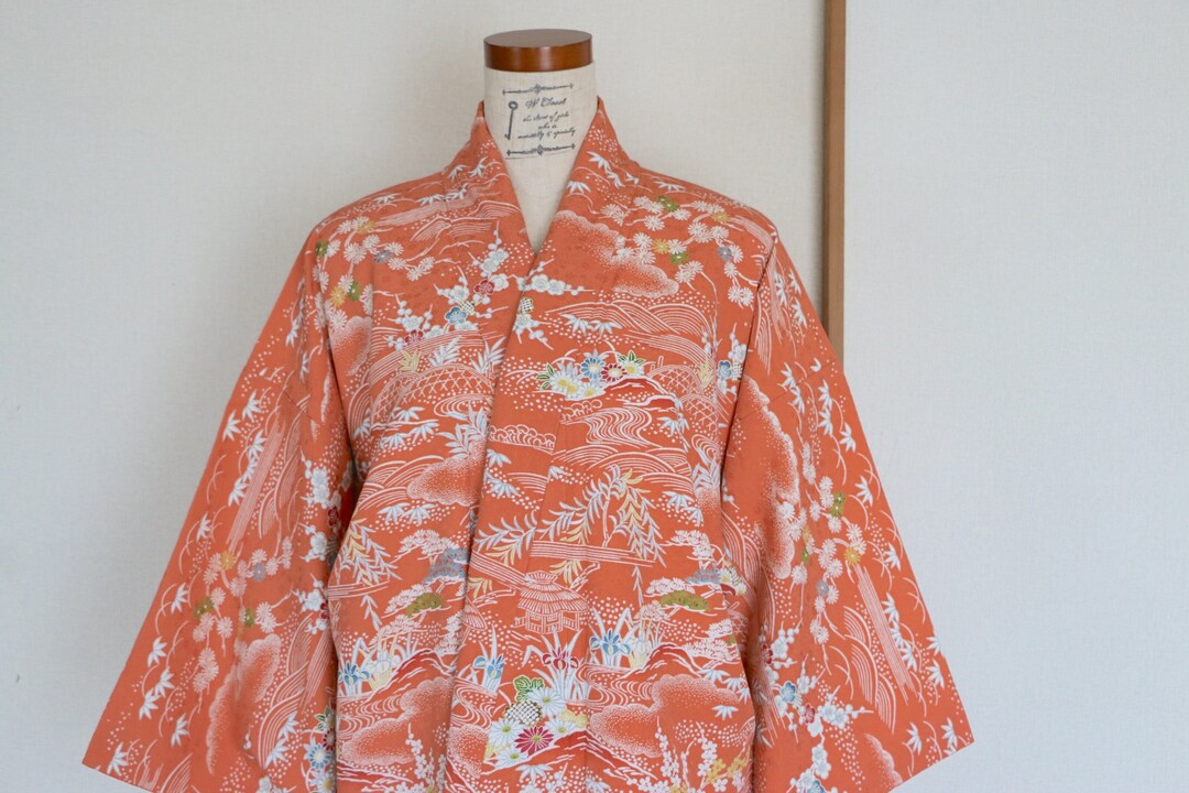 K21-31 Vintage Komon Kimono /// Kimono Robe, Kimono Gown, Gown, Robe ...