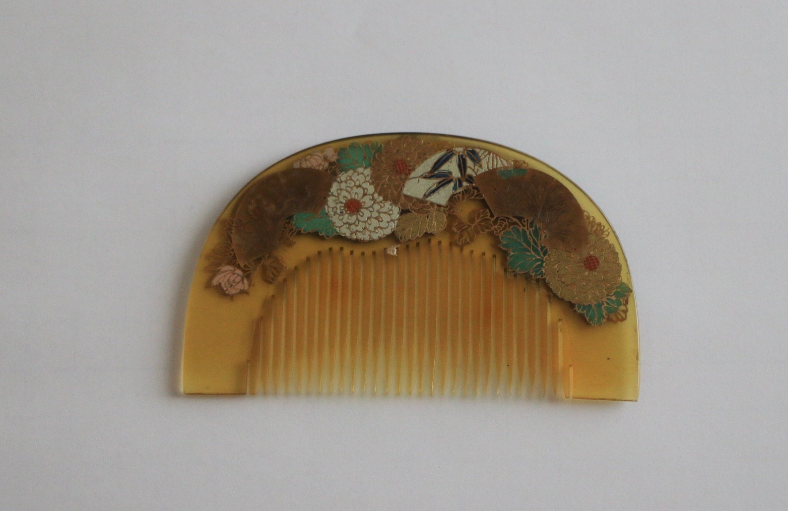 Terrific Vintage Japanese Comb set of 2 Resin comb and Pin | Etsy