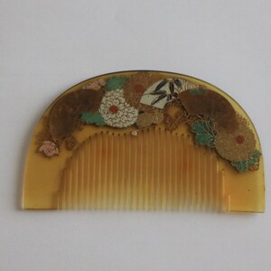 Terrific Vintage Japanese Comb Set of 2, Resin Comb and Pin, Maiko Hair ...