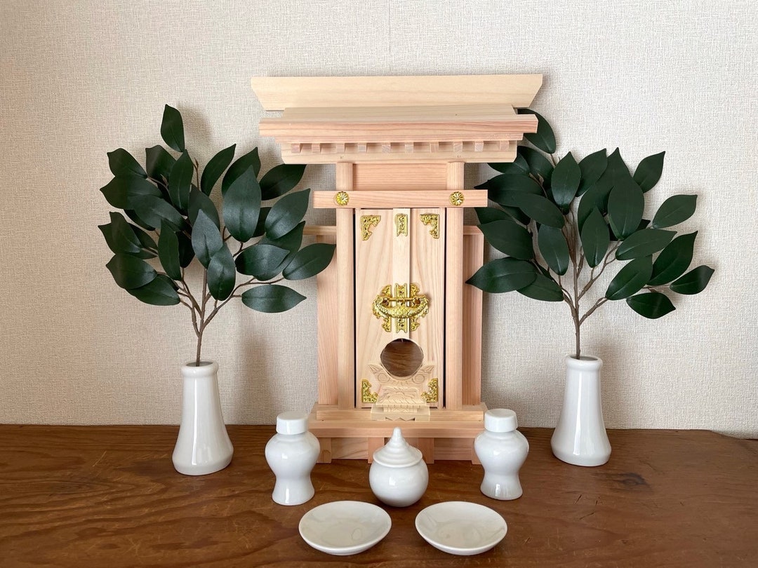 Made in Japan Complete Set Stylish Kamidana /// Wooden Shinto Shrine ...