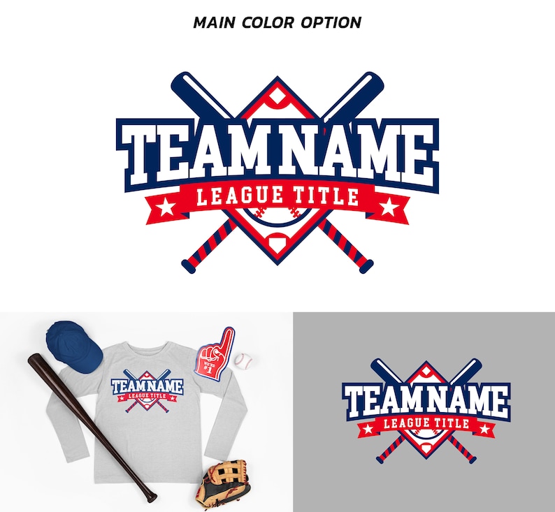 Customizable Logo Design Baseball Logo Team Logo Little - Etsy