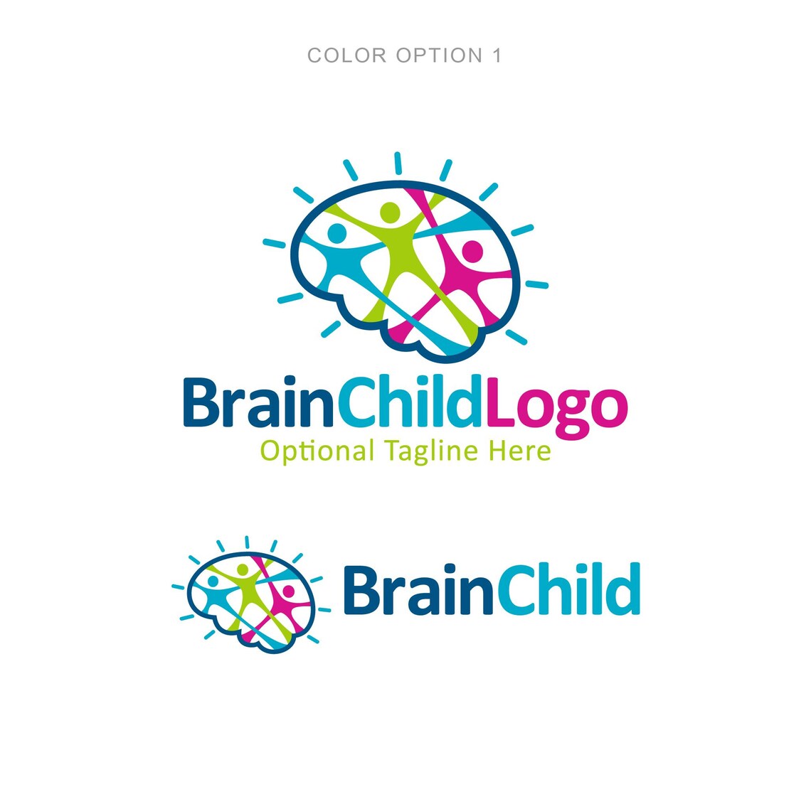 Premade Logo Brain Logo Kid's Logo Children's | Etsy