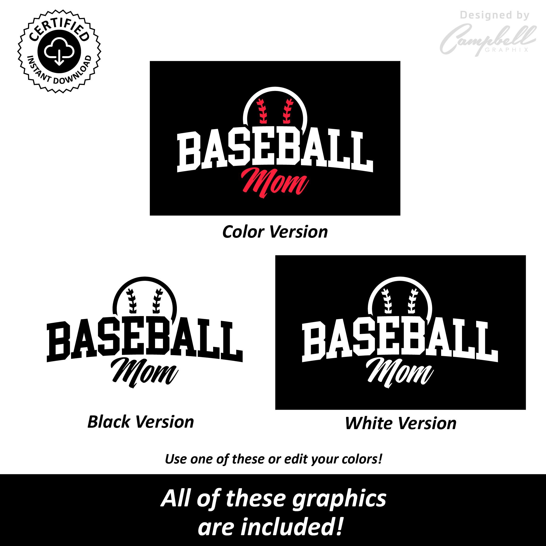 Baseball Mom SVG Instant Download Team Shirts SVG Printable Cricut ...