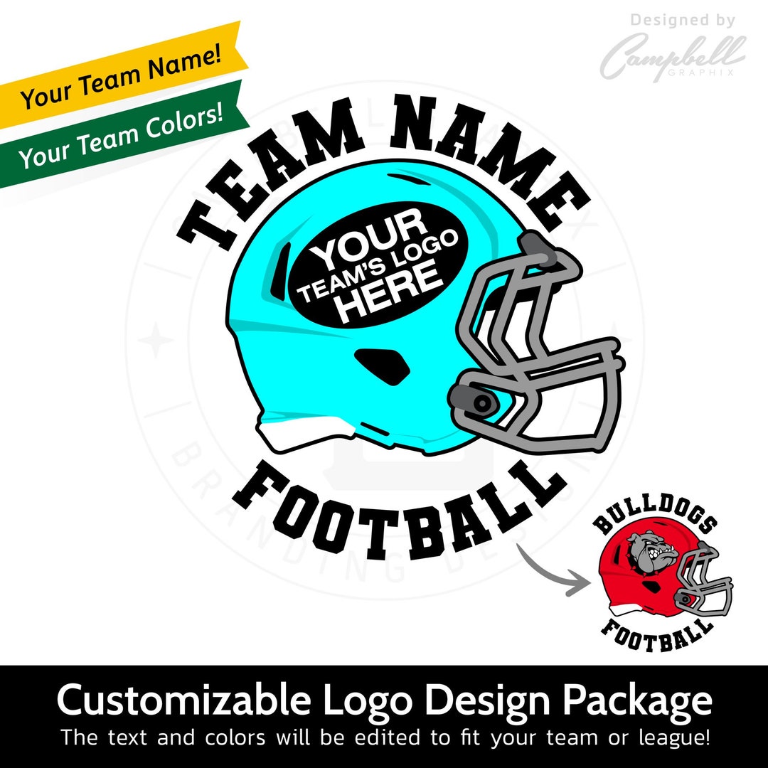 Customizable Logo Design Football Helmet Logo Team Logo Use Your Team ...