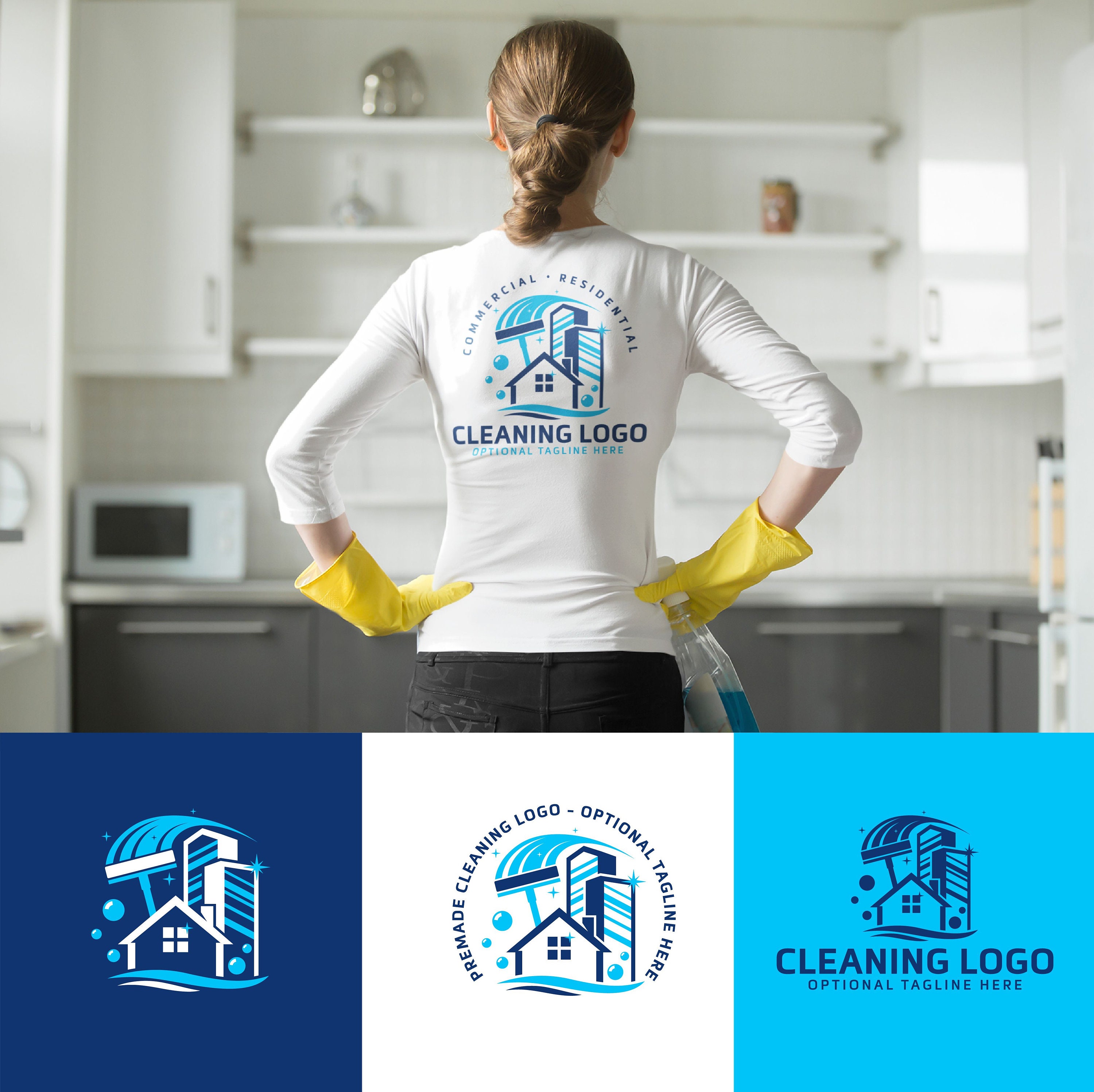 Customizable Logo Cleaning Logo Sanitation Logo - Etsy