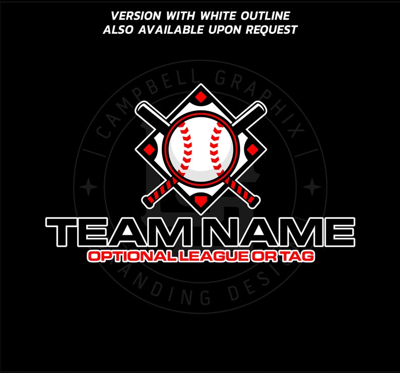 Baseball Logo Customizable Logo Design Little League Logo - Etsy