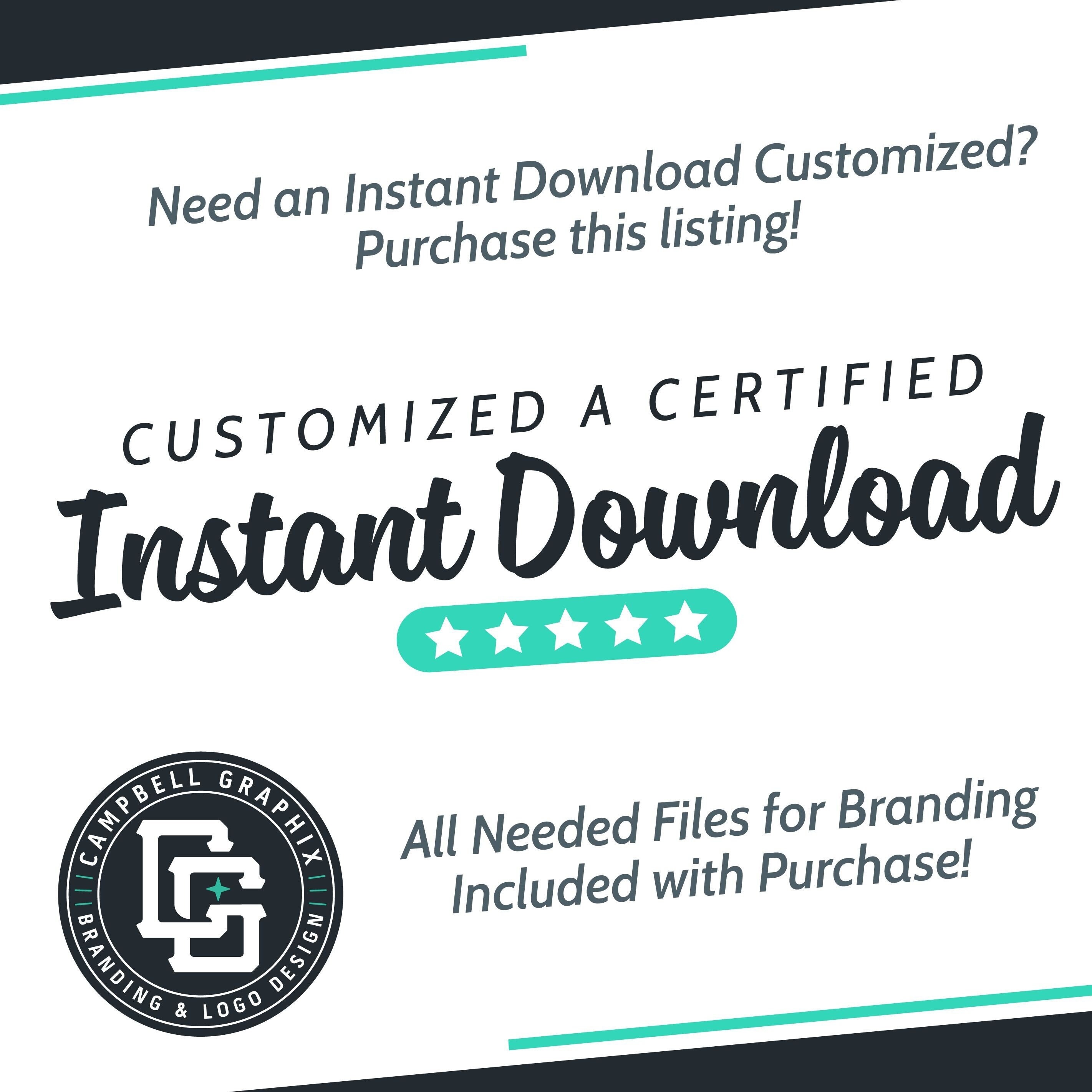 Get Your New Instant Download Logo Customized Logo Design Logo Design ...