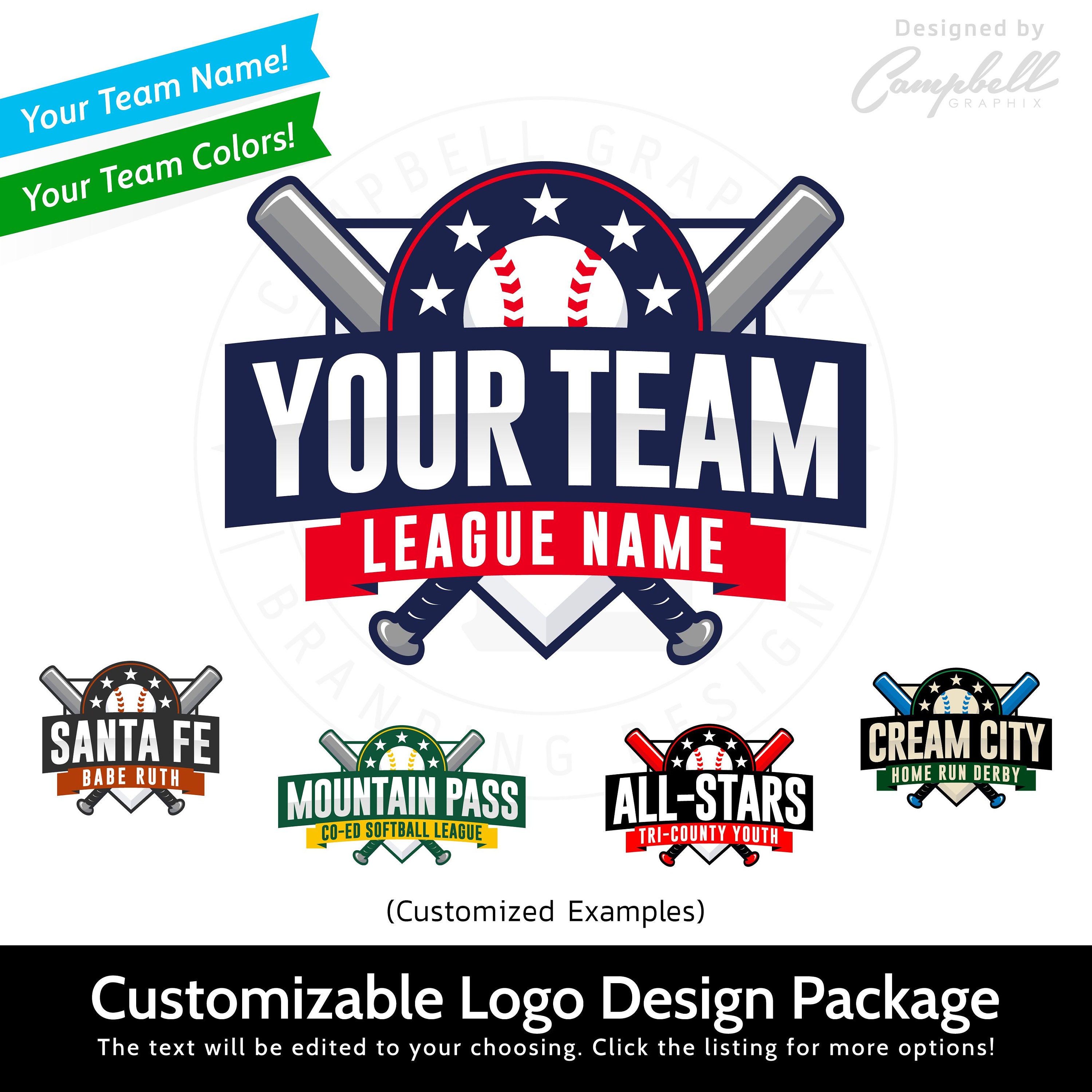 Little League Baseball Logo Designs