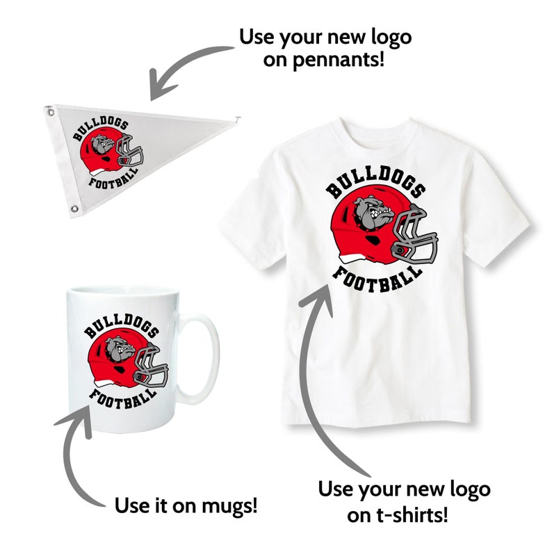 Customizable Logo Design Football Helmet Logo Team Logo Use Your Team ...