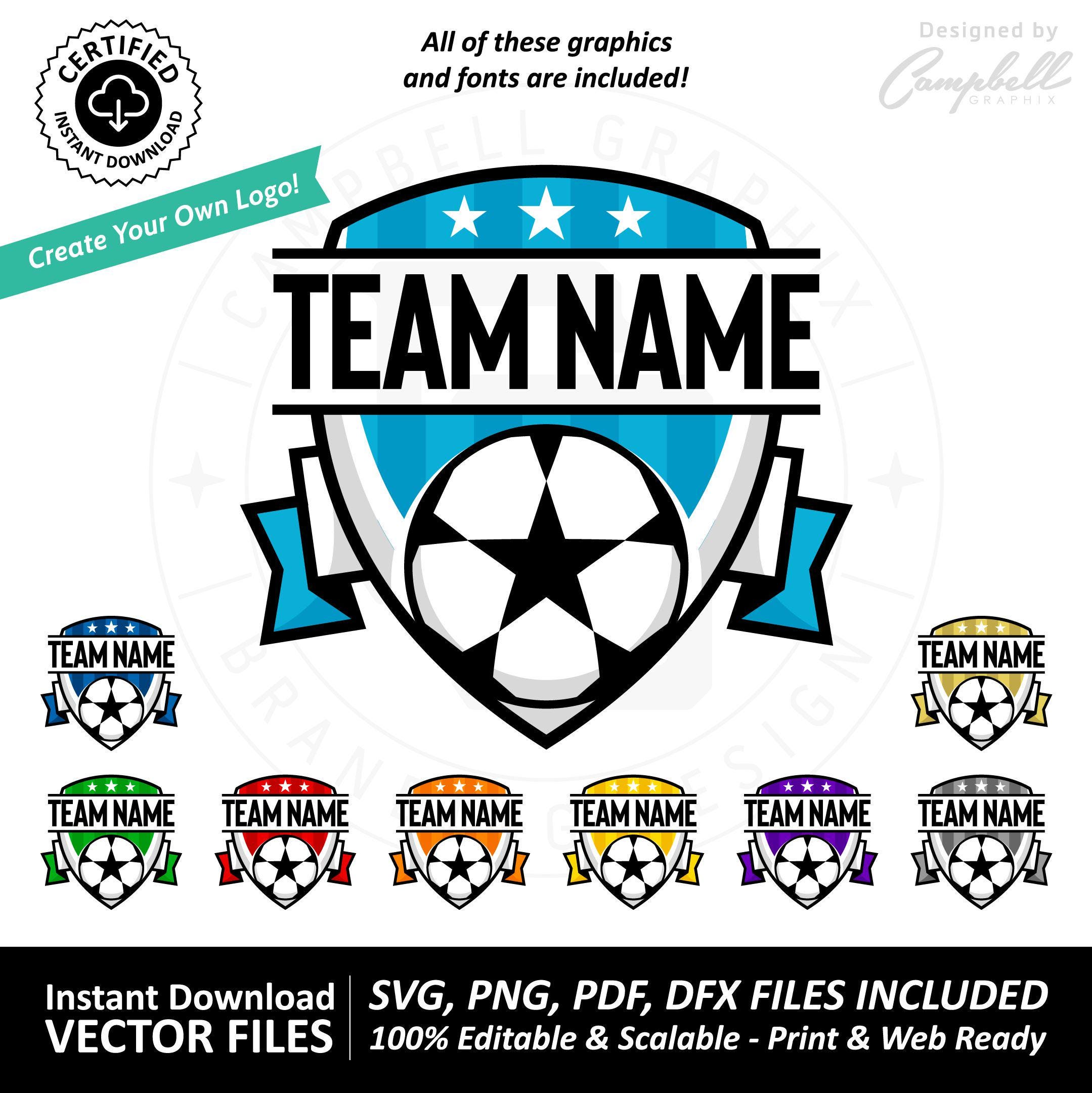 Soccer Logo - Instant Download - CYO Design - SVG, EPS, Cricut Files ...