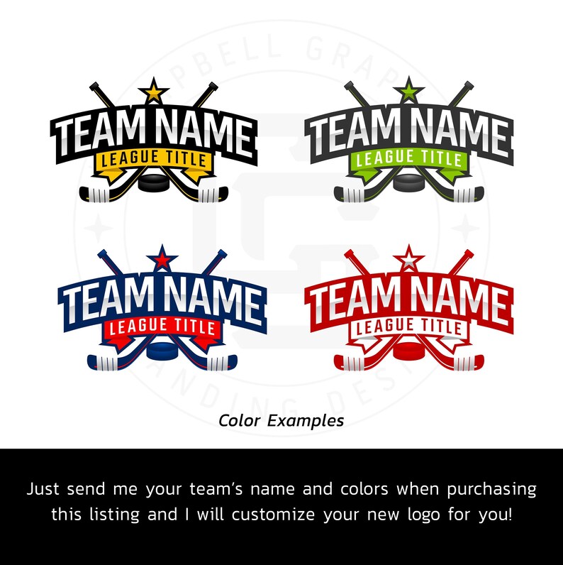 Customizable Logo Design - Hockey Logo - Hockey Team Logo - Youth ...