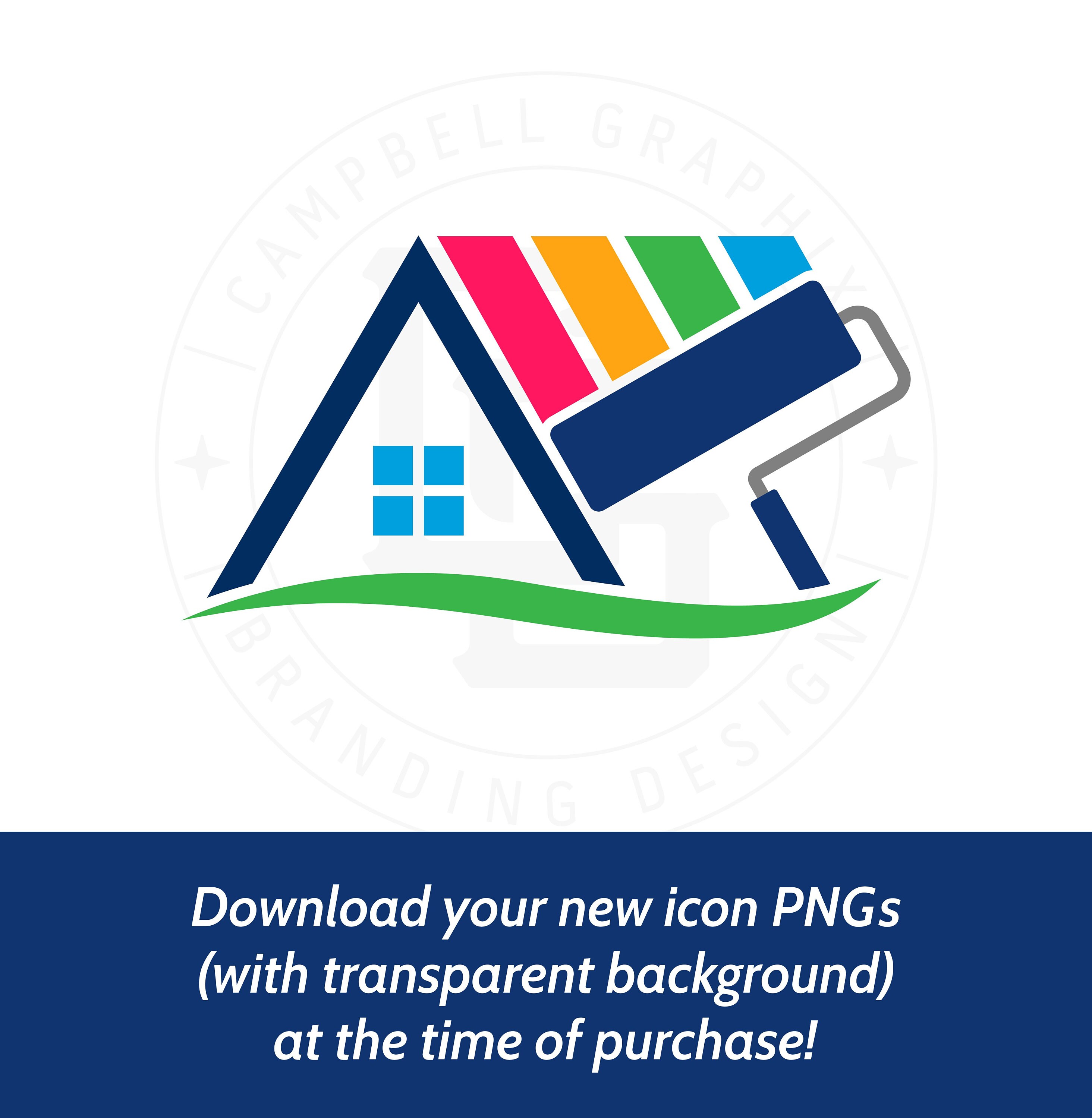 Customizable Logo Painting Business Logo Paint Logo House Painting Logo ...